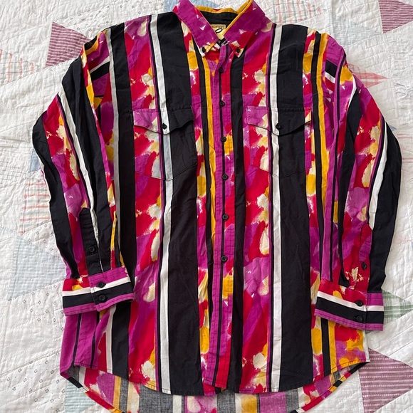 Roper | Shirts | Rare Vintage Roper Button Up Western Cowboy Shirt Xl ...